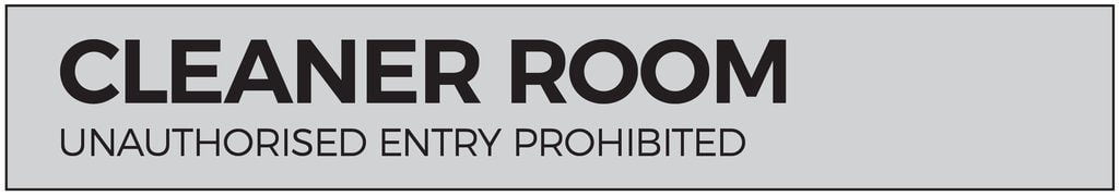 Cleaner Room Sign - STATUTORY SIGNS