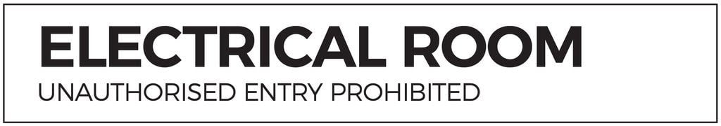 ELECTRICAL ROOM SIGN | STATUTORY SIGNS