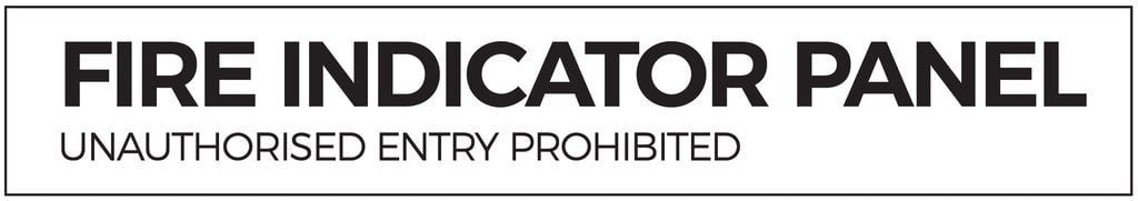 FIRE INDICATOR PANEL SIGN – STATUTORY SIGNS