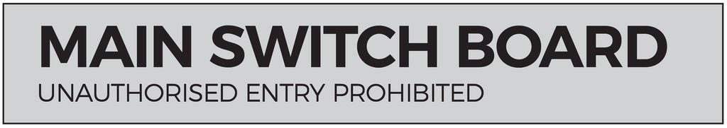 Main Switch Room Sign – STATUTORY SIGNS