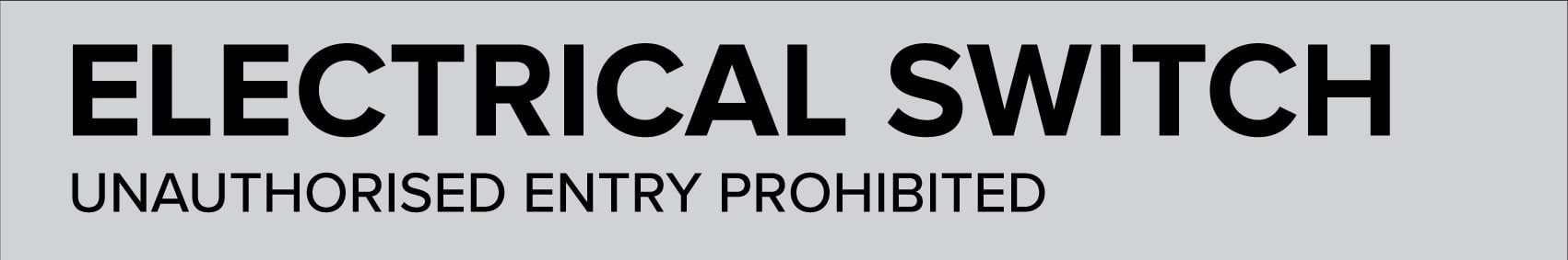 ELECTRICAL SWITCH SIGN | STATUTORY SIGNS