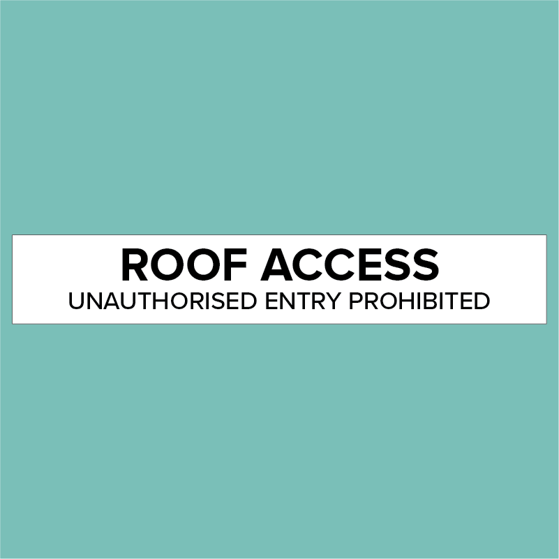 Roof Access Sign - Statutory Signs
