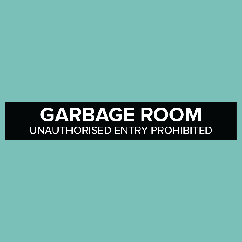 Garbage Room Sign - Statutory Signs