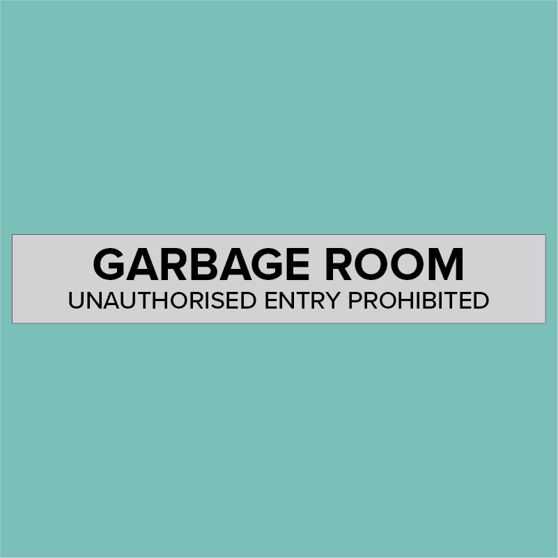 Garbage Room Sign - Statutory Signs