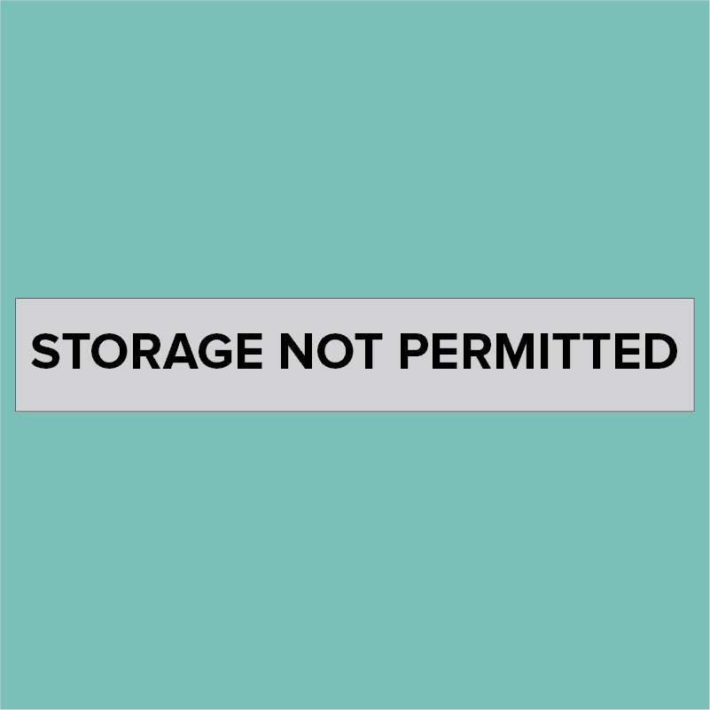 Storage Not Permitted Sign - Statutory Signs