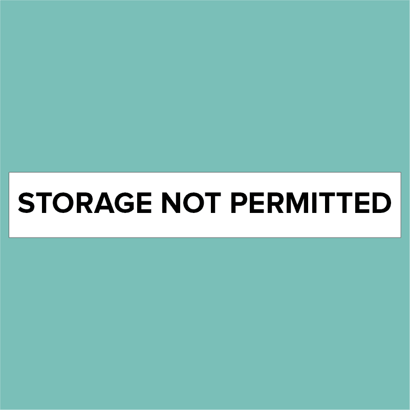 Storage Not Permitted Sign - Statutory Signs