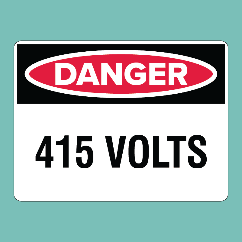 Danger Signs - 415 Volts - Statutory Signs