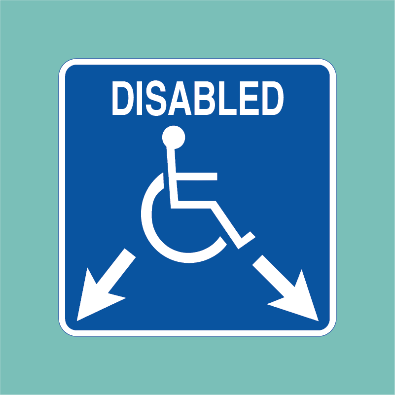 Traffic Sign - Disabled Arrows - Statutory Signs