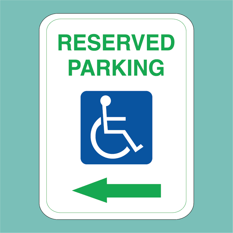 Traffic Sign - Reserved Parking Left Arrow - STATUTORY SIGNS