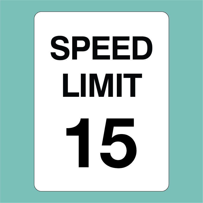 Traffic Sign - Speed Limit 15 - Statutory Signs