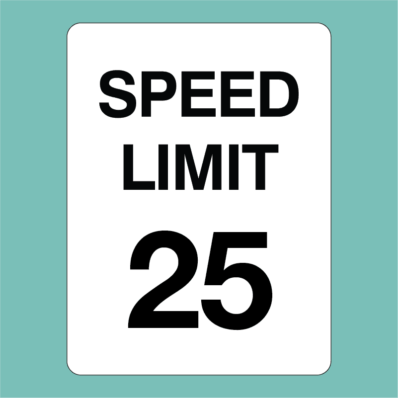 Traffic Sign - Speed Limit 25 - STATUTORY SIGNS