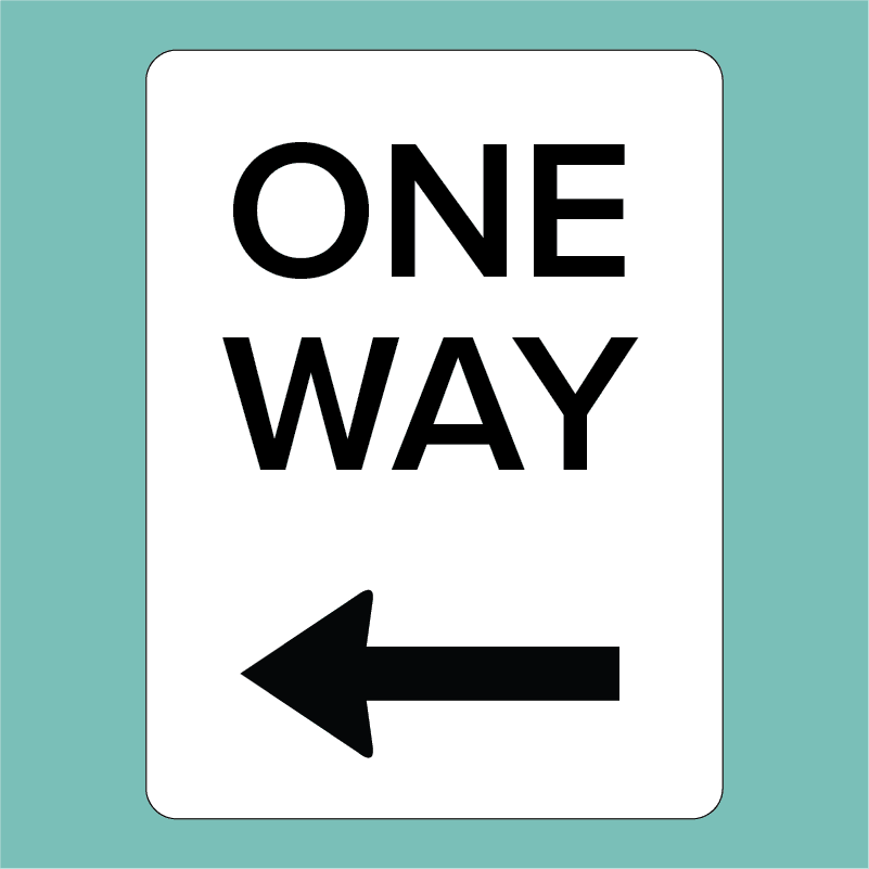 Traffic Sign - One Way Left Arrow - STATUTORY SIGNS