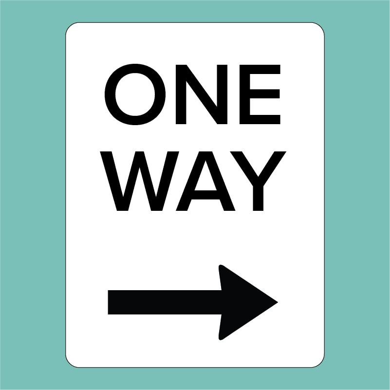 Traffic Sign - One Way Right Arrow - Statutory Signs