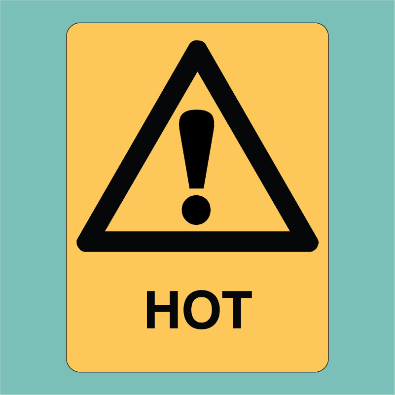 Warning Sign - Hot - Statutory Signs