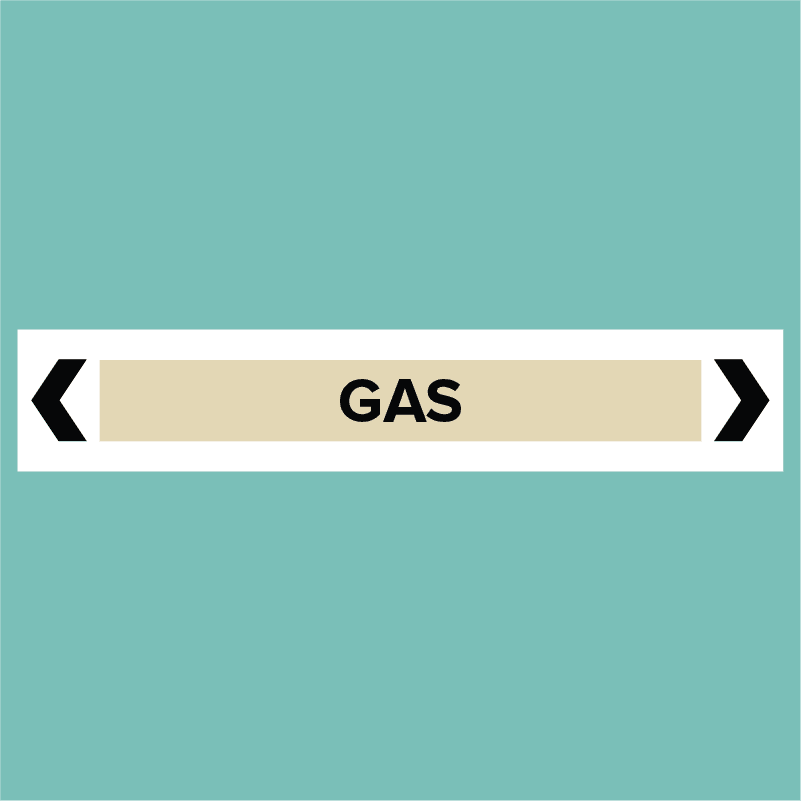 Pipe Label - Gas - Statutory Signs